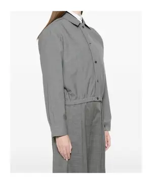 JIL SANDER Poplin Cropped Shirt With Buckle Cuffs