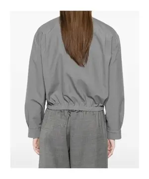 JIL SANDER Poplin Cropped Shirt With Buckle Cuffs