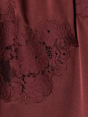 DÔEN Lace-trimmed Wide-leg Trousers - Brown