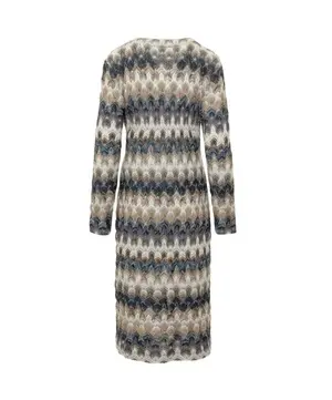 Missoni Long Chevron Knit Cardigan