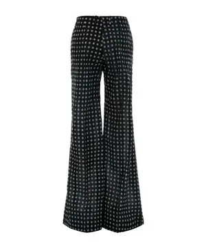 Ermanno Scervino Polka Dot Wide-leg Trousers - Black