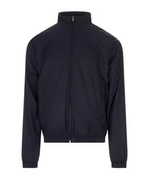 Canali Long Sleeve Zip-up Jacket - Black