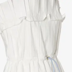 Fendi Ruffled Pleated Midi Dress - White