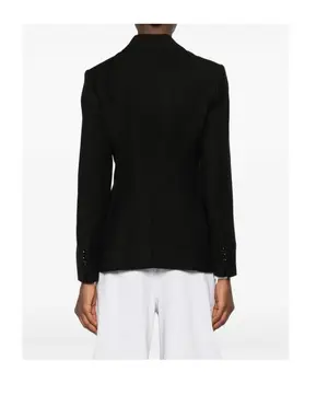 Ami Double-breasted Patch-pocket Blazer - Black