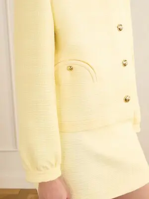 BLAZÉ MILANO Cotton-blend Cropped Jacket With Padded Shoulders