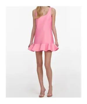 SELF-PORTRAIT Taffeta Mini Dress With Ruffled Hem