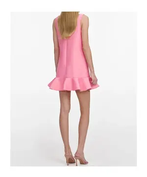 SELF-PORTRAIT Taffeta Mini Dress With Ruffled Hem