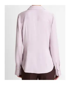 Vince Collared Long-sleeved Shirt - Iris Quartz
