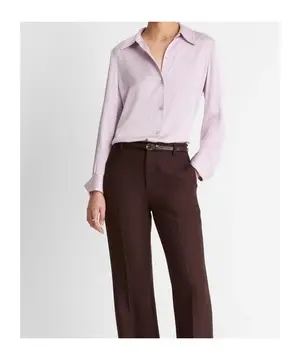 Vince Collared Long-sleeved Shirt - Iris Quartz
