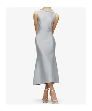 Alexander McQueen Chain Mail Embroidery Midi Dress