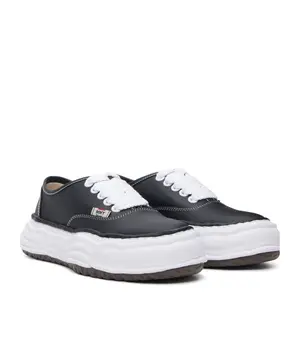 Mihara Yasuhiro Baker 26 Og Leather Low-top Sneakers - Black