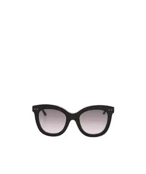 Bottega Veneta Logo Detail Cat Eye Sunglasses - Black