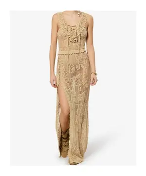 Isabel Marant Étoile Ornella Beaded Crochet Maxi Dress