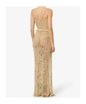 Isabel Marant Étoile Ornella Beaded Crochet Maxi Dress
