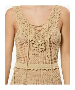Isabel Marant Étoile Ornella Beaded Crochet Maxi Dress