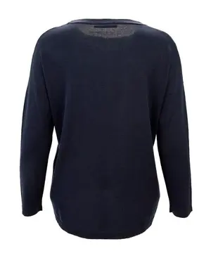 Max Mara Round Neck Long-sleeved Pullover - Blue