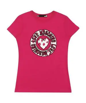 Moschino Round Neck Short Sleeve T-shirt - Pink