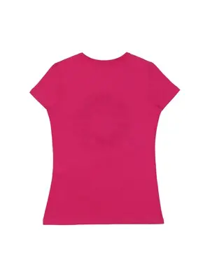 Moschino Round Neck Short Sleeve T-shirt - Pink