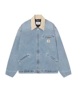 Carhartt Work In Progress Denim Jacket With Contrast Collar - Blue