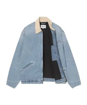 Carhartt Work In Progress Denim Jacket With Contrast Collar - Blue