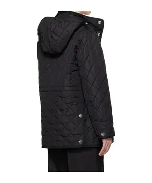 Burberry Diamond-quilted Drawstring Waist Hooded Jacket