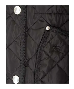 Burberry Diamond-quilted Drawstring Waist Hooded Jacket