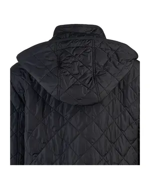 Burberry Diamond-quilted Drawstring Waist Hooded Jacket