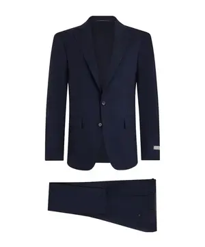 Canali Single-breasted Wool Suit - Black