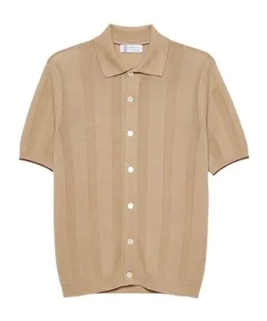 Brunello Cucinelli Ribbed Shirt - Nude