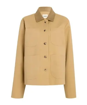 Khaite Single-breasted Jacket With Patch Pockets - Wheat