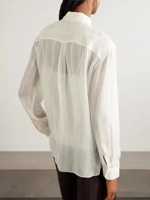 Theory Striped Jacquard Shirt - Ivory