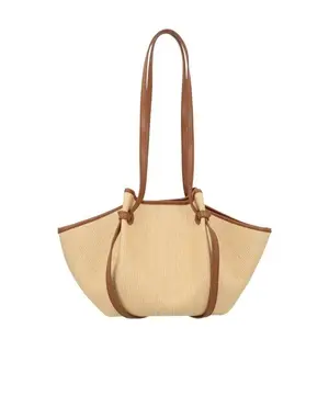 Yuzefi Raffia Tote Bag With Knotted Details