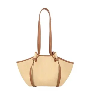 Yuzefi Raffia Tote Bag With Knotted Details