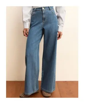 Marella Belt Loop Jeans - Blue