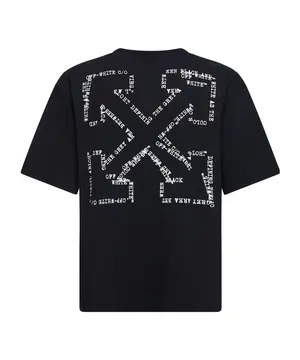 Off-White Text Arrow Print T-shirt - Black