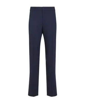 Zegna Oasi Lino Straight Leg Trousers - Black