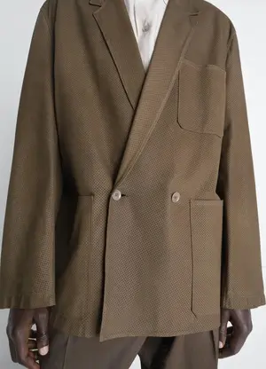 LEMAIRE Double-breasted Tailored Jacket - Thyme