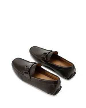FERRAGAMO Logo Buckle Loafers - Black