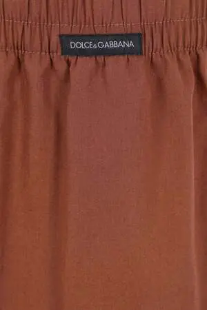 Dolce & Gabbana Dolce Gabbana Logo Patch Poplin Boxer Shorts