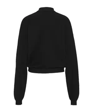 ROTATE BY BIRGER CHRISTENSEN Button-up Long-sleeved Polo Shirt - Black