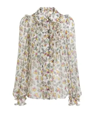 Dolce & Gabbana Ruffled Floral Blouse