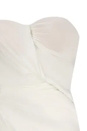 Blumarine Strapless Draped Maxi Dress