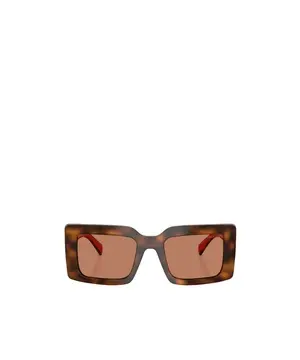 Prada Prada Eyewear Square Frame Sunglasses Juniper Tortoiseshell