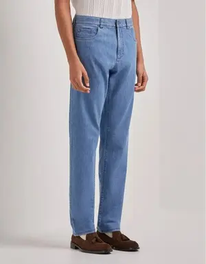 Canali Mid-rise Slim-fit Jeans - Medium Blue