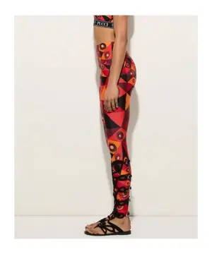 Emilio Pucci High-waisted Printed Trousers With Zip Detail - Red