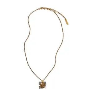 Versace Medusa Pendant Necklace - Yellow