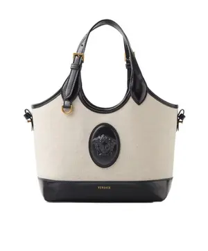 Versace Medusa Cameo Tote Bag - Black  Beige