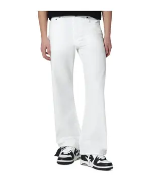 Off-White Cotton Trousers With Logo Detail