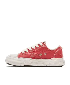 Mihara Yasuhiro Peterson23 Distressed Lace-up Sneakers - Red