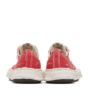 Mihara Yasuhiro Peterson23 Distressed Lace-up Sneakers - Red